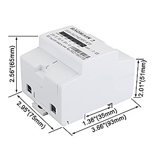 Baomain DDS238-4 (30-100) Single Phase DIN-Rail Kilowatt Hour kwh Meter 220V 100A