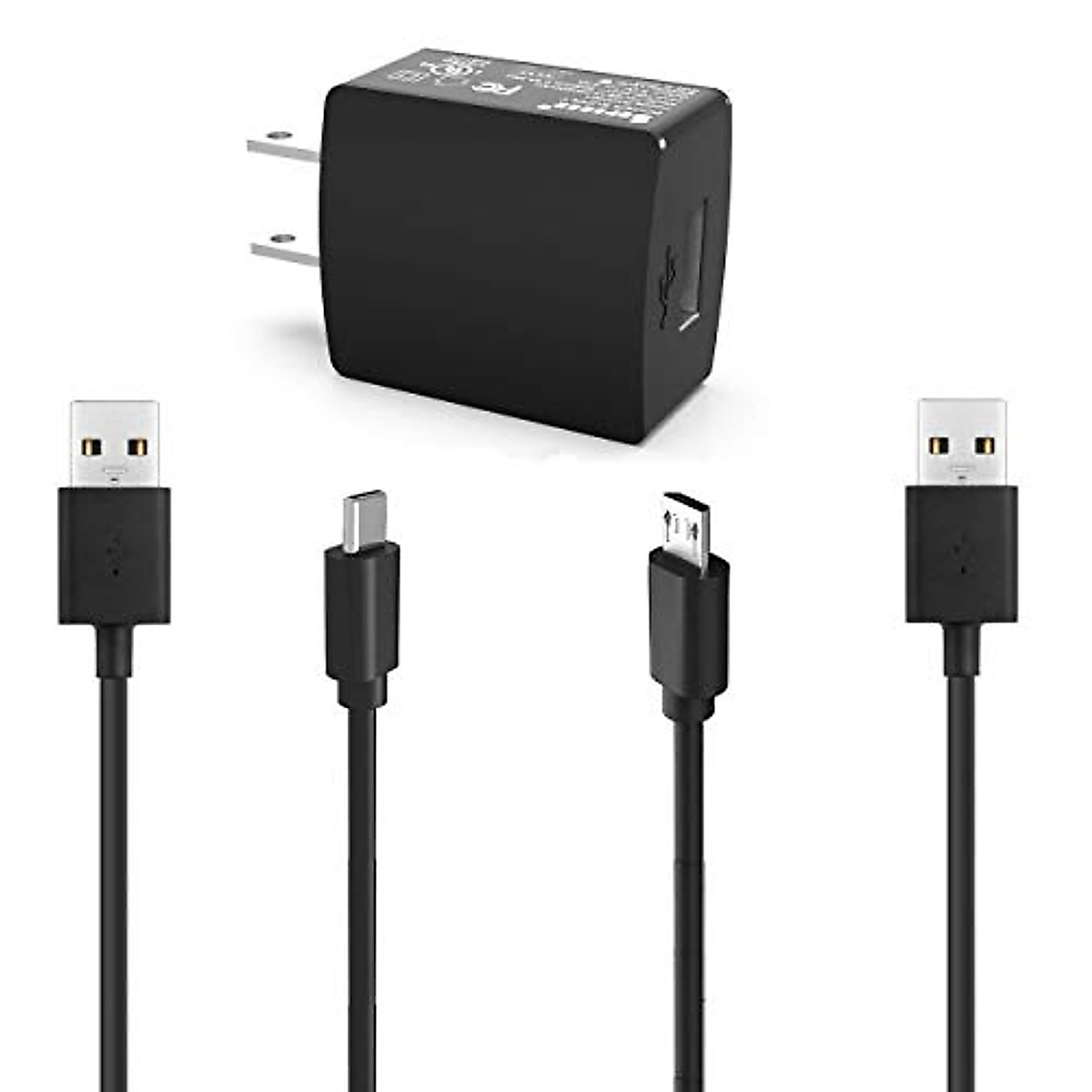 2 Cable AC Charger Fit for Samsung Earbuds Galaxy Buds,Jabra,Tozo,Cowin,Comiso,Aomais,Treblab,Bugani,Insmy,Elehot,Musibaby,Miatone,Oraolo,Kurdene Bluetooth Earbuds Speakers Headphones Adapter