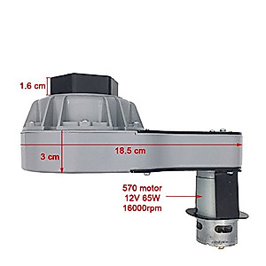 570 12V Motor Gearbox for Motion Trendz Megatredz, 12 Volt Motor for Yamaha Raptor 700R ATV Kids Ride On Toys Replacement Parts