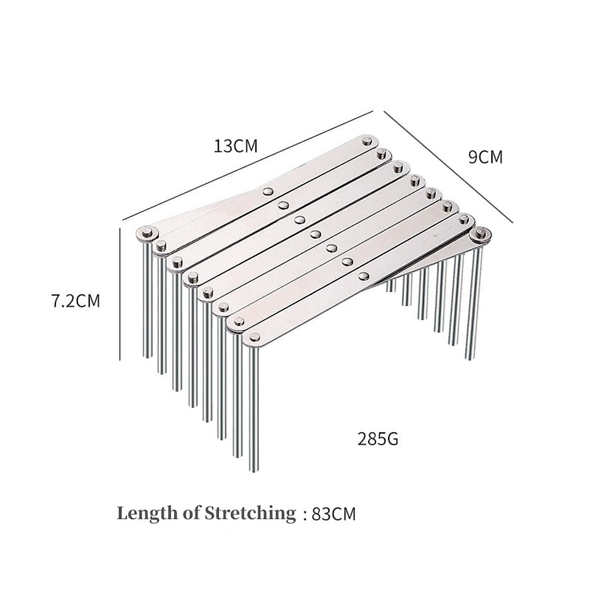 Aebor Pot Lid Organizer, Kitchen Dish Plate Pot Lid Holder Adjustable Length Stainless Steel Chopping Board Organizer Stand Holder for Pan Lids, Plates, Dishes, Cutting Boards (2Pcs(Longer Version))