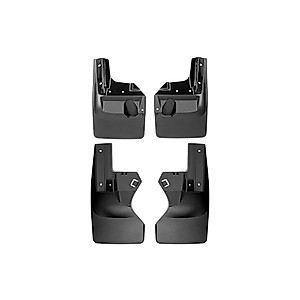 WeatherTech Custom No Drill Splash Guard MudFlaps for Jeep Gladiator - Front & Rear Set (110097-120113), Black