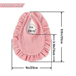 DOSMINE Muslin Bibs Baby Bibs Baby Drooling Bibs Baby Girl Bibs Baby Bandana Bibs Infant Bibs Girls Cotton Teething Bibs Baby Drool Bibs
