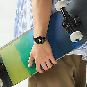 Leather Band Compatible with Samsung Galaxy Watch 6/5/4 40mm 44mm/6 Classic Band 43mm 47mm/4 Classic 42mm 46mm, 20mm Designer Classic Watch Wristbands for Active 2/3 41mm Women Men