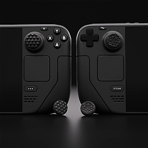 PlayVital Thumb Grip Caps for Steam Deck LCD, for PS Portal Remote Player Silicone Thumbsticks Grips Joystick Caps for Steam Deck OLED - Diamond Grain & Crack Bomb Design