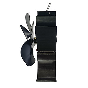 Fireplace Fan, Eco Thermoelectric Fan, Silent Operation Thermal Blower With 6 Blades, Circulating Warm Air and Saving Fuel for Wood Burning Stove/Gas/Pellet/Log/propane