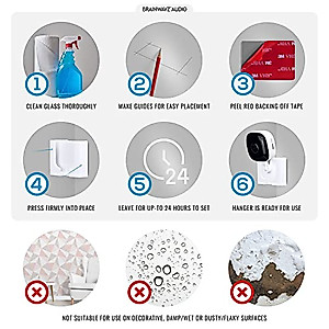 Corner Wall Mount for Kasa Spot KC100, KC105, EC60 (2 Pack) Security Camera - Adhesive Holder, No Hassle Bracket, Strong 3M VHB Tape, No Screws, No Mess Install (White) by Brainwavz