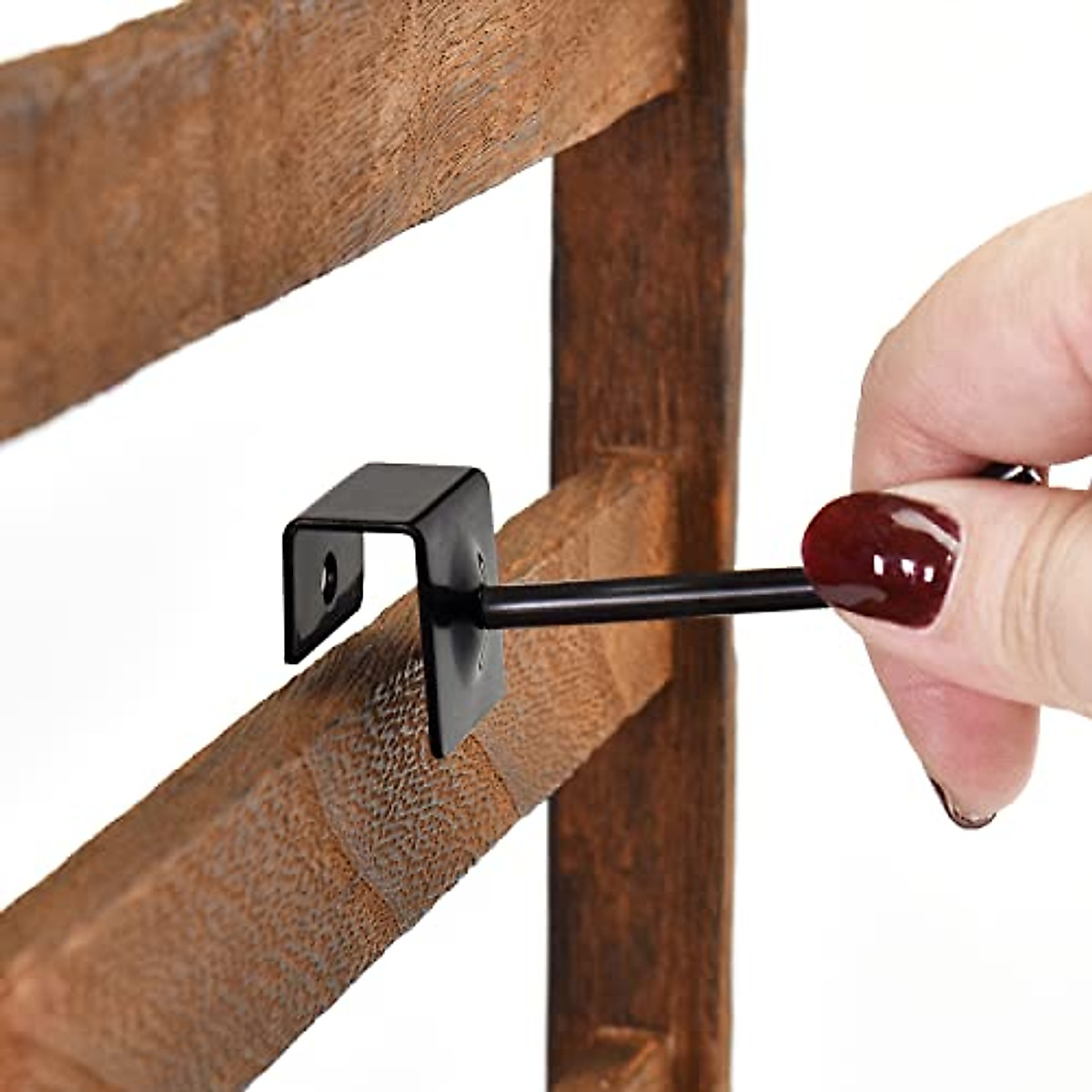 Ikee Design 24 Pcs Small Metal Panel Hook Hanger for Hanging Tower, Clothes, Scarf, hat, Key, and mask. Coated with Black Painting