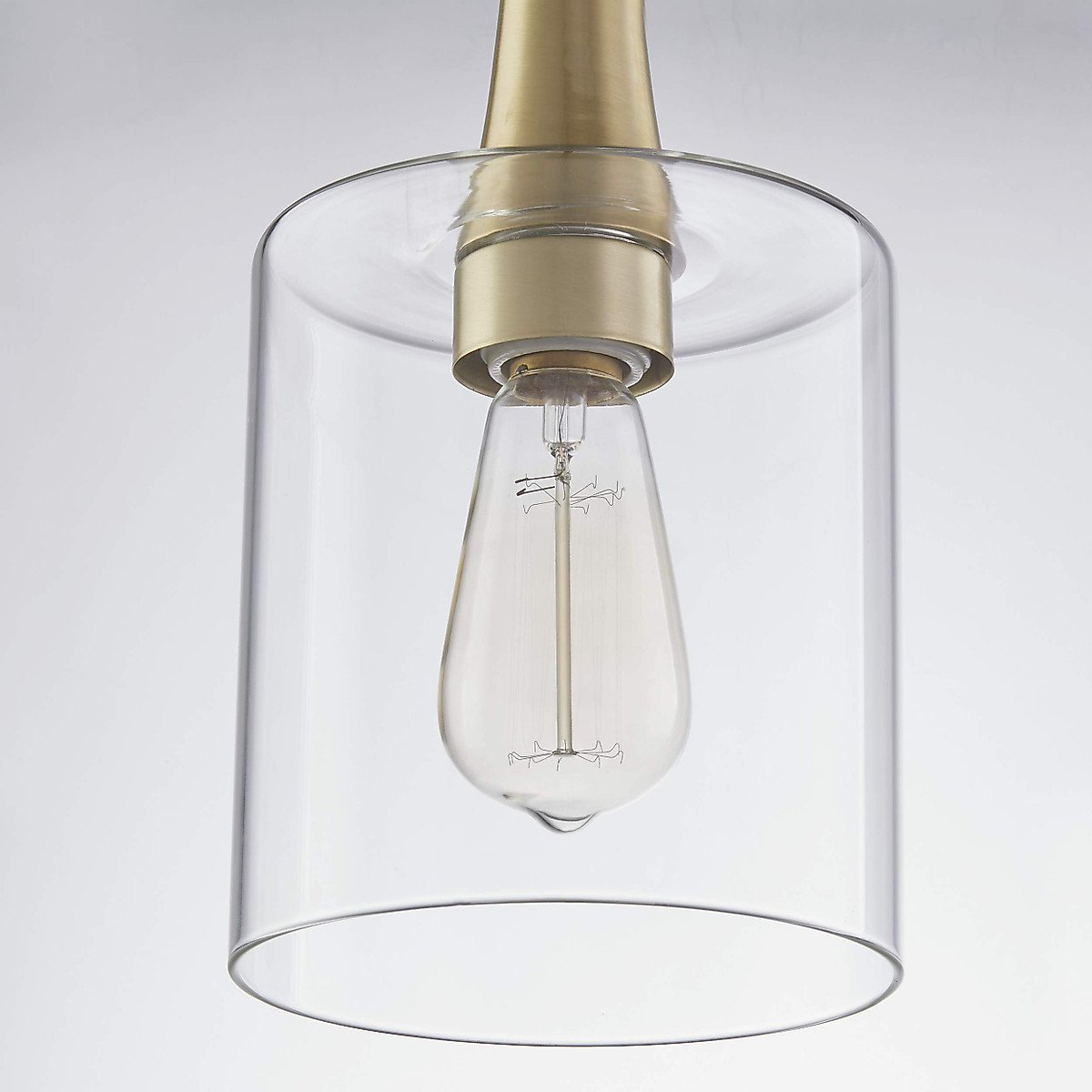 Clear Glass Lamp Shade Modern Cylinder Transparent Lamp Shade With 1-5/8 Fitter Drum Lamp Shade For Floor Lamps, Chandelier, Pendant Lighting Fixture, Table Lamp Replacement Lampshade 6.69"X5.9"
