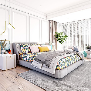 WTPDR Dark Floral Bedsheets Queen Size, Super Soft Wrinkle Resistant Bedding Set for Boho Room Décor, Premium Floral White Queen Bed Sheets for Girls, Teens and Master Bedrooms