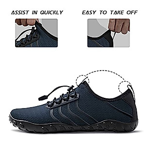 SAYOLA Water Shoes Women Men Quick Dry Barefoot for Beach Surf Swim Pool Boating Sailing SA002 Navy Blue