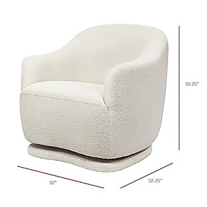 babyletto Foy Glider in Ivory Boucle, Greenguard Gold and CertiPUR-US Certified