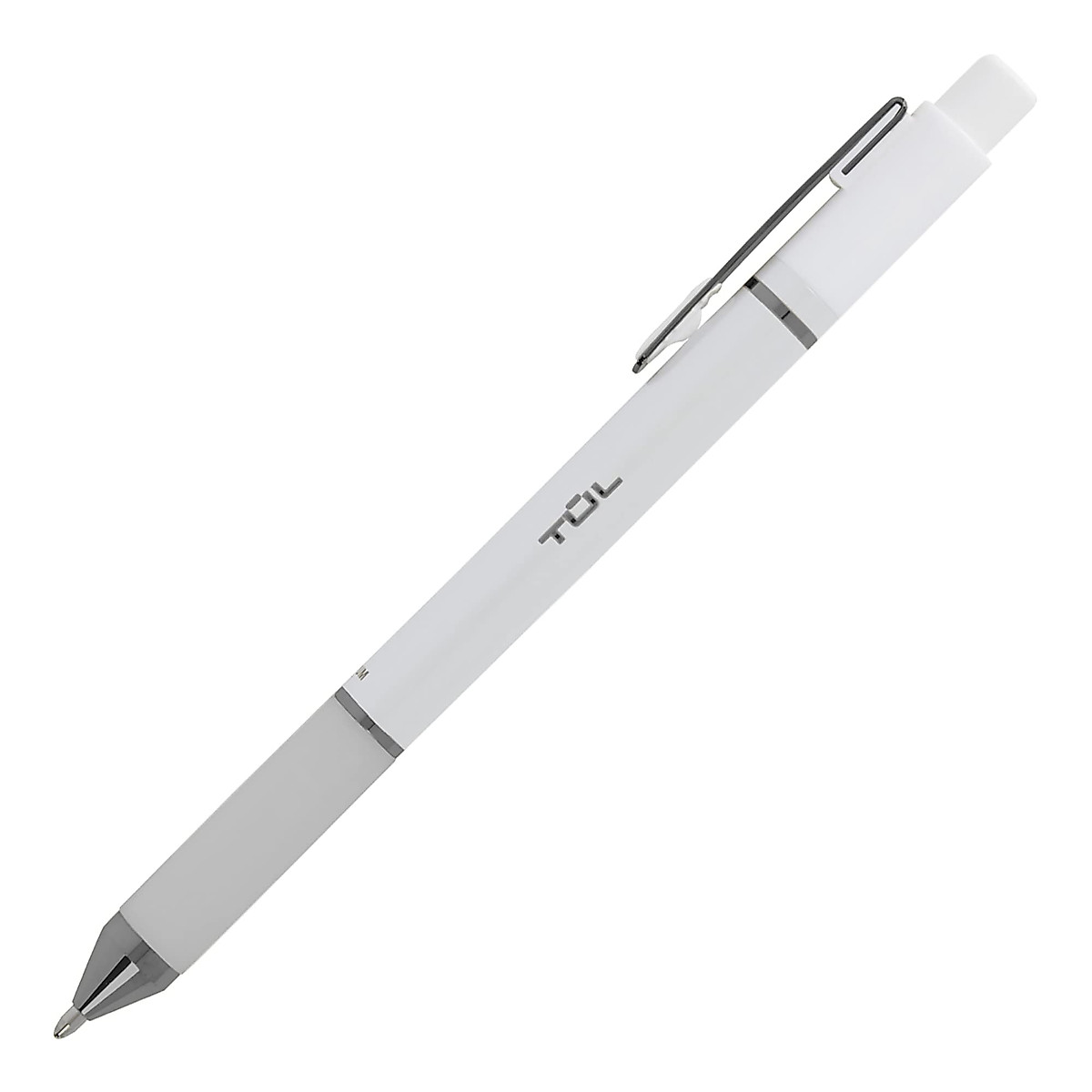 TUL® GL Series Retractable Gel Pens, Medium Point, 0.7 mm, Pearl White Barrel, Black Ink, Pack Of 12 Pens