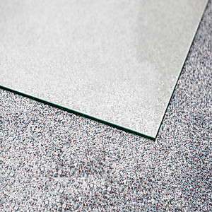 Floortex Glaciermat Heavy Duty Glass Chair Mat for Hard Floors & Carpets - 42'' x 36'' - Made in The USA