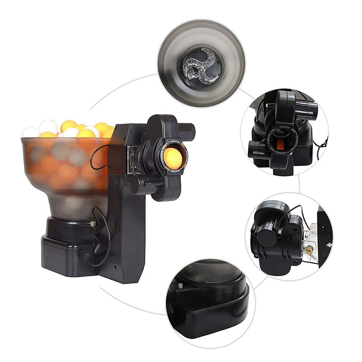 ZXMOTO Table Tennis Robot Automatic Ping Pong Robot Machine for Training (HP-07)