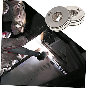 VILLCASE 6 Pcs Wire Drive Roller Flux Core Welder Mig Drive for Wire Feeder Wire Welder Wire Feed Welder Welpers Welder Cart Roller for Wire Feeder Feed Drive Knurled Steel Accessories