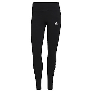 adidas womens Loungewear Essentials High-waisted Logo Leggings Tights, Black/White, 3X US