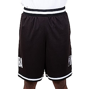 Ultra Game NBA NBA Mens Chrome Basketball Shorts, Black, Large