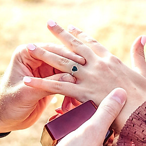 Clara Pucci 2.33ct Heart Cut Custom Engraving Solitaire W/Accent Halo London Blue Topaz Statement Art Deco Ring 14k 2 Tone Gold SZ 11