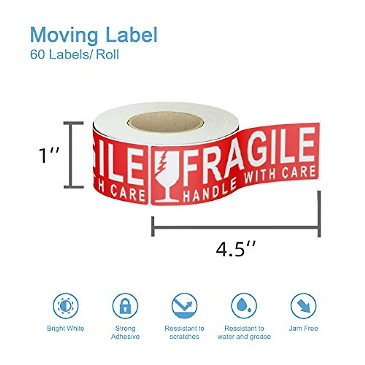 Labelebal 960 Count Moving Labels 14 Different Living Spaces + Fragile Stickers + Blank White Label Home Moving Color Coding Labels Moving Sticker for Storaging Packing Moving (16Rolls, 60/Roll)
