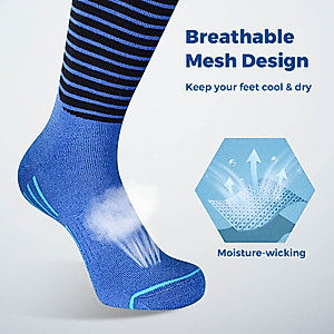 OMID Ski Socks, Merino Wool Snow Socks Long OTC Snowboard Socks Non-Slip Cuff Warm Socks for Men Women Skiing/Snowboarding