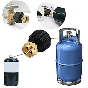 KEESHA 2 Pack Propane Refill Adapters 1lb to 20lb for QCC1 / Type1 Propane Tank Throwaway Disposable Cylinder Propane Bottle