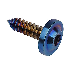 Wanyifa Titanium M4 M5 15 17 20mm Self Tapping Screw Torx Head Motorcycle Bolt Pack of 4 (M4x15mm, Burnt Blue)