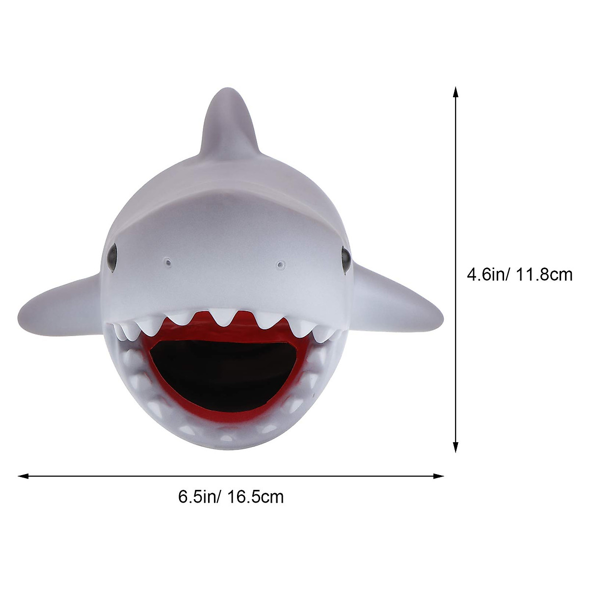 Amosfun Fish Faucet Extender Cartoon Shark Wash Basin Bath Spout Cover Shark Animal Toy Water Faucet Cover for Babies Toddlers Kids Children Grey