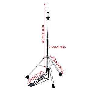 LOLUNUT Hi hat stand,hat cymbals stand,high hat stand with smooth pedal,practice high hat fit 13'' 14'' 15'' 16''cymbals