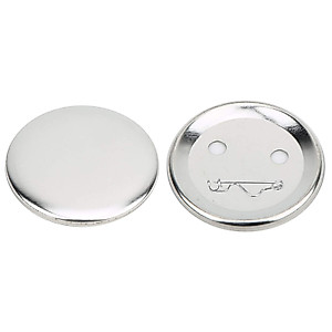 100 Sets Blank Button Making Supplies, DIY Pin Back Button Parts for Button Maker Machine Round Badge Pin Button, Includes Metal Cover, Plastic Button Back Cover, Clear Film(56mm/2.2in)