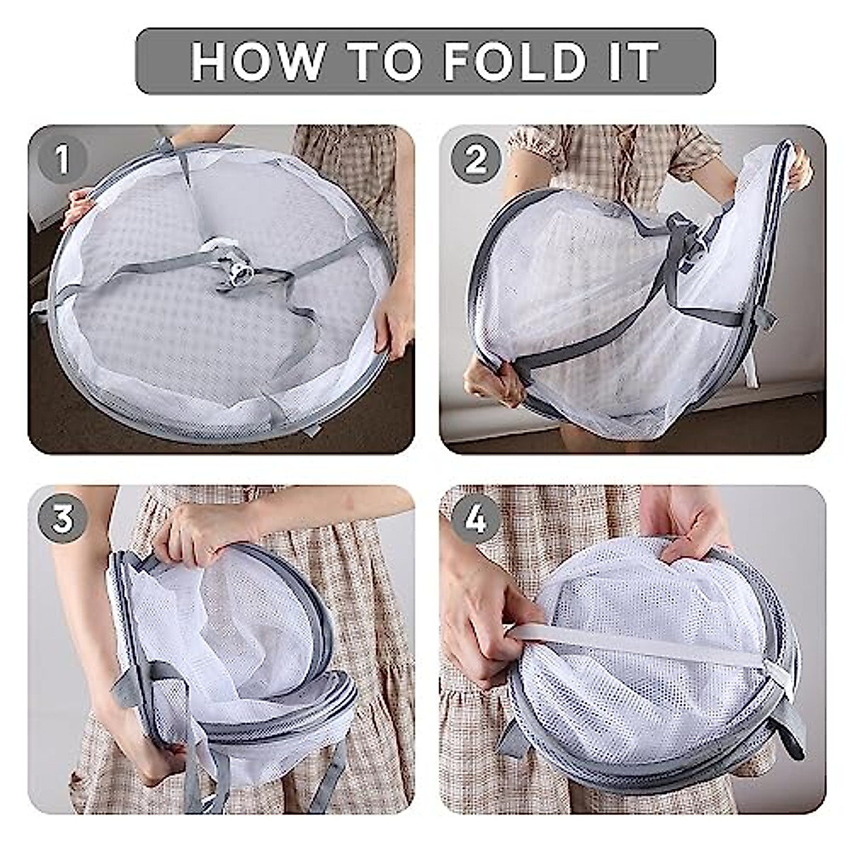 FGY Mesh Clothes Drying Rack, 3-Tier Windproof Sweater Drying Rack & 2-Tier Foldable Cloth Hanging Rack, Pop Up Clothes Dryer Rack for Delicate, Dress, Swimsuit, Shirt, Underwear, Sweater, Gown