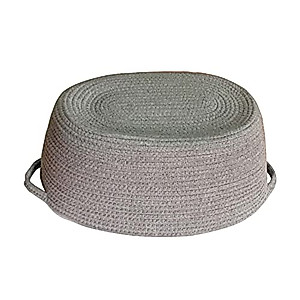 Large Rope Woven Storage Basket with Handles for Clothes,Blankets,Toys Nursery Organizer,Collapsible Storage Bin, Laundry Baskets