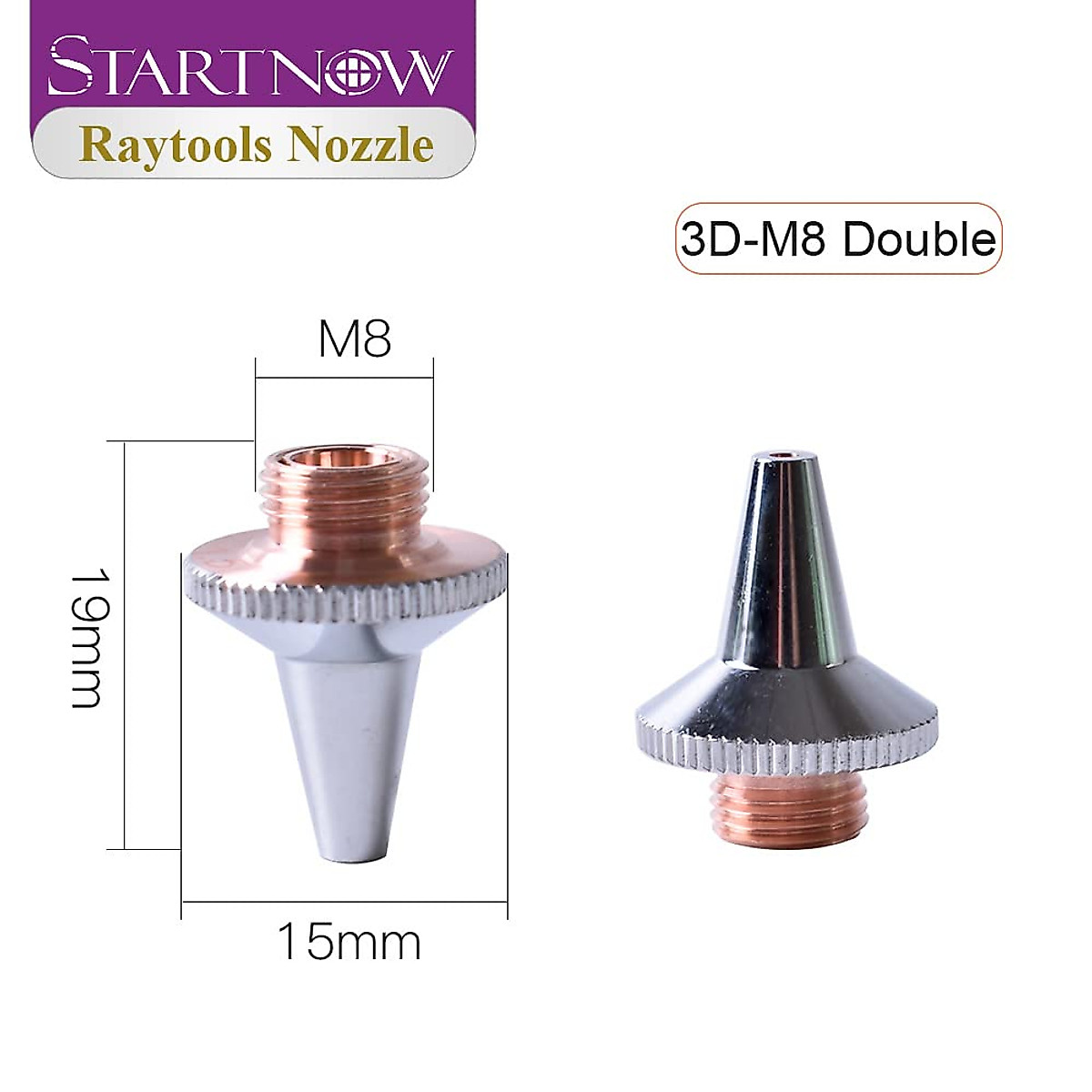 Startnow Original Raytools Fiber Laser Cutting Nozzle for BM109 BT210S Cutting Head D32mm Single Double Layer Laser Nozzles (S32-A Single Layer 1.5, 10 PCS)