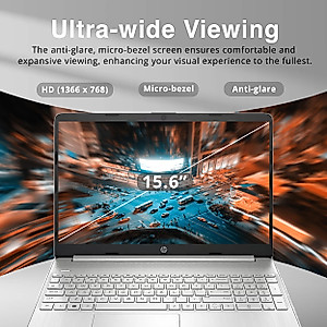 HP 2022 15.6" HD BrightView Laptop, Intel Pentium Silver N5030 Processor, 8GB RAM, 256GB PCIe SSD, Intel HD Graphics 605, 720p HD Webcam, Stereo Speakers, Silver, Windows 11, 32GB USB Card