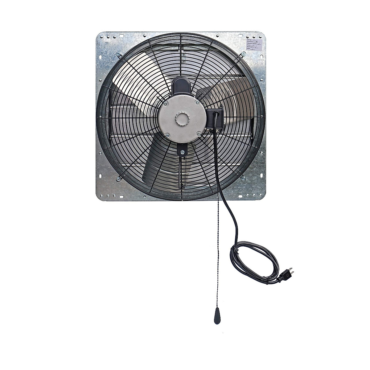iLiving Wall Mounted Shutter Exhaust Thermostat Control-3 Speeds Vent Fan for Home Attic, Shed, or Garage Ventilation, 3368 CFM, 5000 SQF Coverage Area, 20" - Variable, Silver