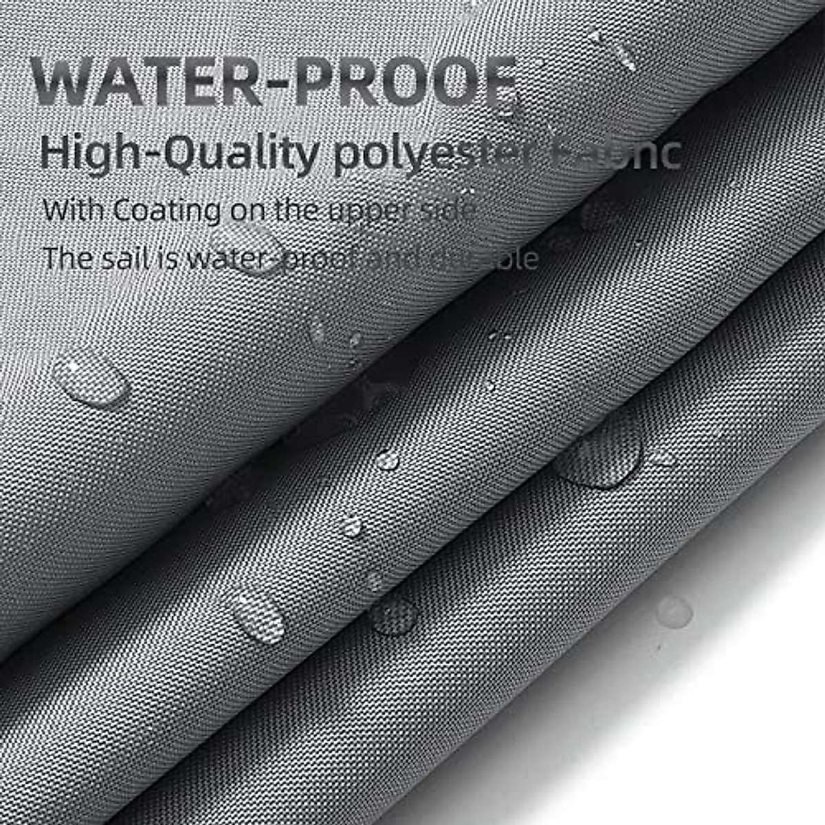 LOVE STORY Waterproof 12’×12’×12’ Triangle Dark Grey Sun Shade Sail Canopy UV Resistant for Outdoor Patio Garden Backyard