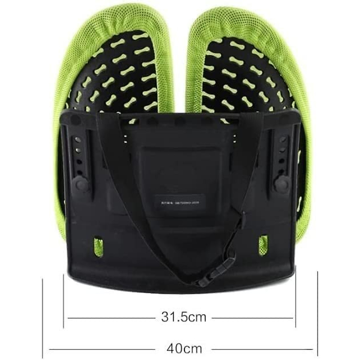 QINERSAW Ergonomic Cushion, Memory Foam Office Lumbar Pillow, 5-Speed Adjustable Base Back Support Cushions with Telescopic Straps & Airbag Adjustment, for Office Chair