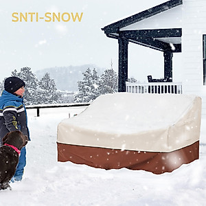 COSFLY Patio Furniture Covers Waterproof for Sofa, Outdoor Loveseat Covers for Lawn Heavy Duty Fits up to 54W x 38D x 35H inches