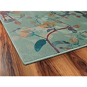 Brumlow Mills Catalina Fall Green Floral Area Rug for Home Decor, Living Room Carpet, Kitchen Mat, Patio or Entryway Rug, 3'4 x 5'