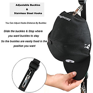 Hat Rack, Cap Rack Hat Organizer for Baseball Cap, Holds 10 Caps for Baseball Hats, Ball Caps Rack Door Closet Organizer for Men Girl Boy Women Hat Collections - Perfect Holder Storage Display (2PACK)