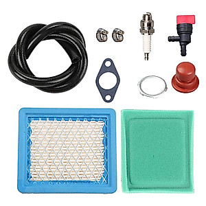 LIYYOO 640025A Carburetor + Air Filter Tune Up Kit for Tecumseh 640135A 640004 640014 640025 640017 640117 640104 OHH50 OHH55 OHH60 OHH65 5.5HP Engine Lawn Mower Pressure Washer Snow Thrower Carb