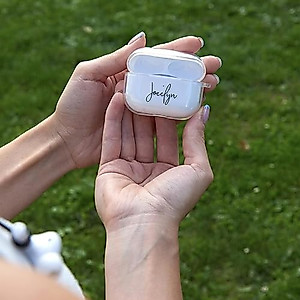 MARBLEFY Personalized AirPods Pro 2 Case with Keychain and Running Strap, Protective Clear Airpod Pro 2nd Generation Cover with Custom Name (Personalized)