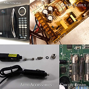 10pcs T2AL250V 5x20mm 2A Slow Blow 250V Slow Acting Fuse Glass Tube Fuse Time-delay Fuse (3/16 in x 3/4 in) Compstudio Compatible with Power Supply, Microwave, Auto Accessories,Circuit Break,etc.