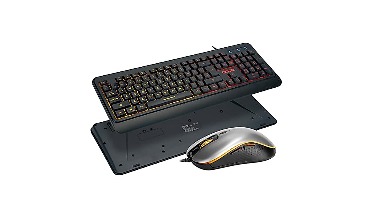LED Keyboard and Mouse Combo USB Wired Characters Illuminzted Gaming ...