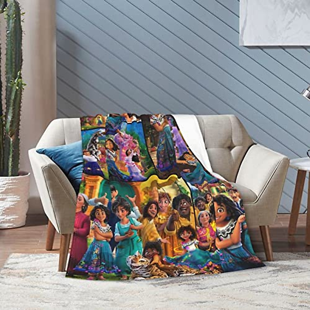 2pcs Cartoon Throw Blanket/Pillowcase Lightweight Plush Cozy Soft Air Conditioner Blankets 50"x40"