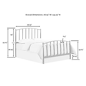 Crosley Furniture CF91002-601BK Whitney Arched Metal Headboard, King, Black