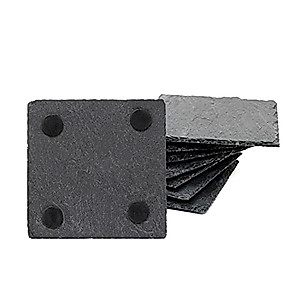 Trademark Innovations Slate Drink Coasters - Set of 8 - 4" x 4"