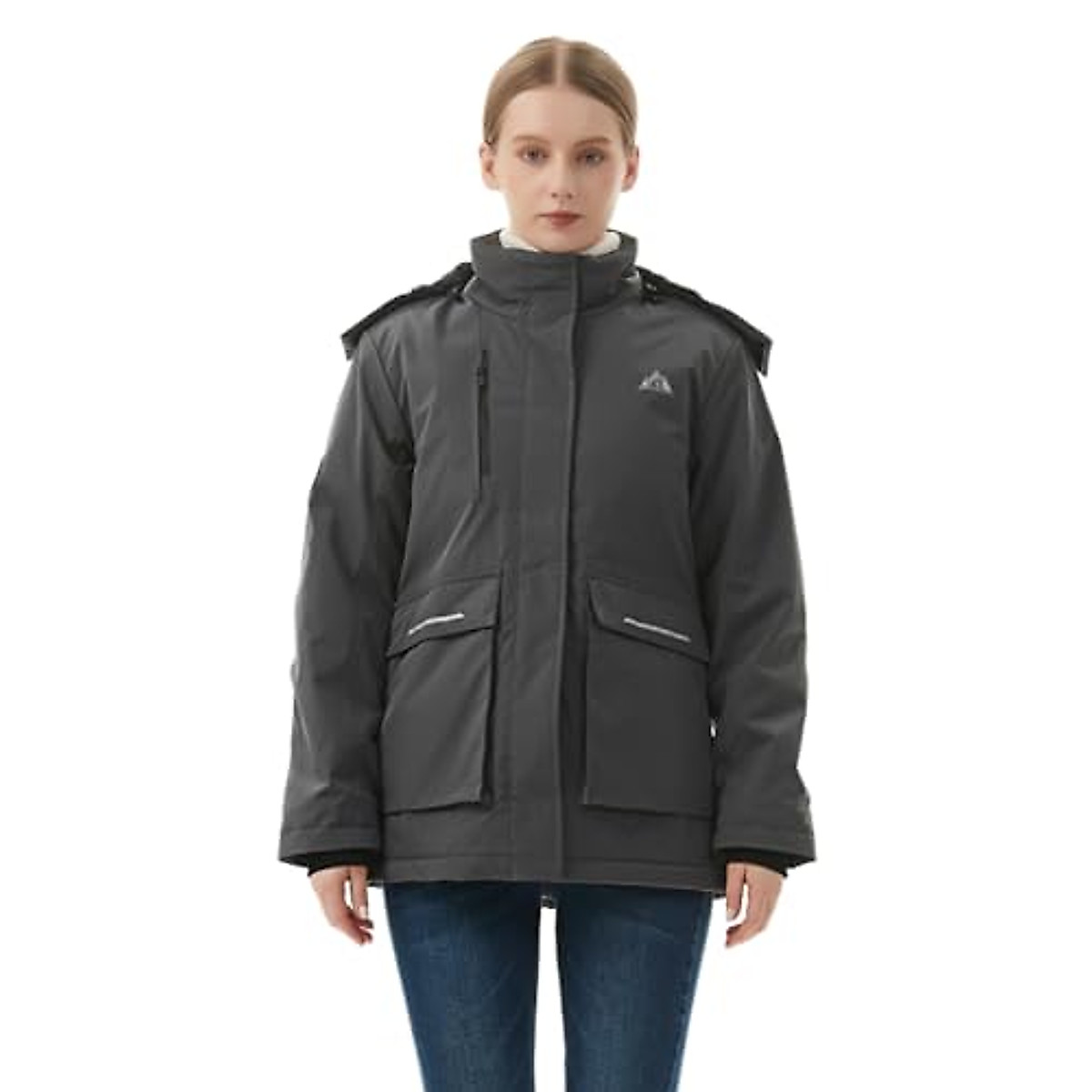 MOERDENG Women's Waterproof Winter Snow Coat Windproof Ski Jacket Hooded Snowboarding Jackets