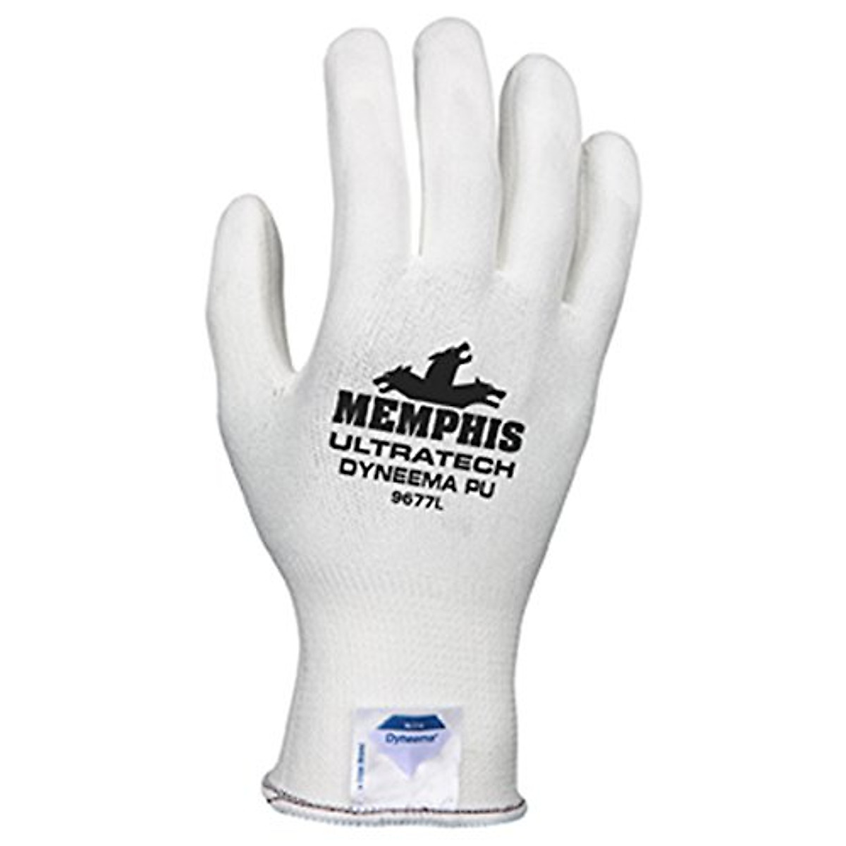 MCR Safety 9677M UltraTech Dyneema 13-gauge PU Coating Washable Gloves, White, Medium, 1-Pair