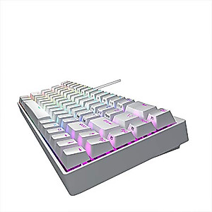 Durgod Hades 68 RGB Mechanical Gaming Keyboard - 65% Layout - Cherry Profile - Doubleshot PBT - USB Type C - Aluminium Chassis (Gateron Brown, White)