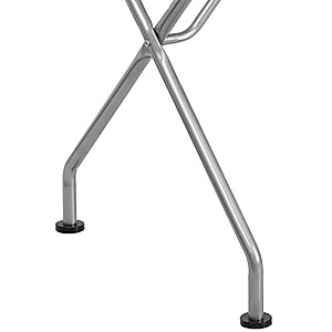 Flash Furniture Black Computer Desk with Raised Border and Silver Metal Frame